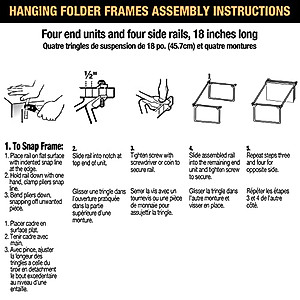 Officemate Hanging File Frame, 24-27, Letter Size, Steel, 1 Set (91964)