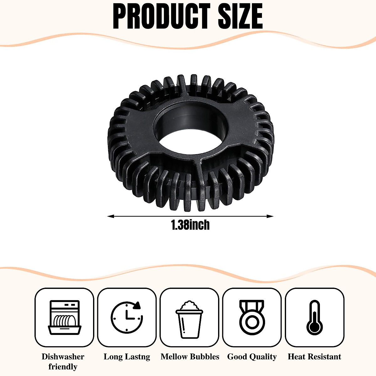 Kittmip 4 Pieces Coffee Milk Frother Replacement Frother Whisk Coffee Whisk Compatible with Keurig Single Serve Coffee Makers for Latte Cappuccino Maker, Black