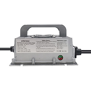 xiixtoo 15AMP 36 Volts Battery Replacement Charger for 36 Volt Club Car/Yamaha/EZGO Golf Cart with Two-Blade Crowsfoot Plug Waterproof