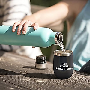 Personalized Tumbler with Lid and Straw i like my girls a little bit older Tumbler Insulated Tumblers Stainless Steel Tumbler Funny Gifts