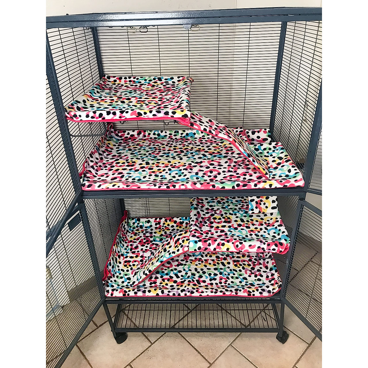 Customizable 7-piece Cage Liner Set for Midwest Double Critter/Ferret Nation | Rats, Sugar Gliders, Ferrets, Chinchillas