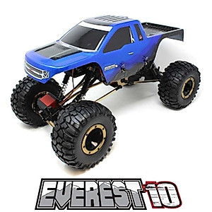 Redcat Racing Everest-10 Electric Rock Crawler with Waterproof Electronics, 2.4Ghz Radio Control (1/10 Scale), Blue/Black