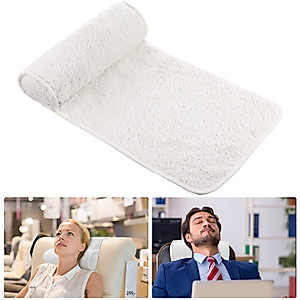 Weysat Neck Pillow for Recliner Head Pillow Adjustable Plush Pillow Neck Roll Non Slip Fleece Couch Neck Head Support Pillow for Travel Home Recliner Sofa Armchair (Beige)