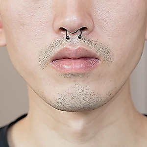 Vitaltyextracts 20G Fake Nose Rings Hoop Clip-on Stainless Steel Septum Jewelry Non Piercing Cartilage Earring Lip Rings Faux Nose Ring Piercing Jewelry