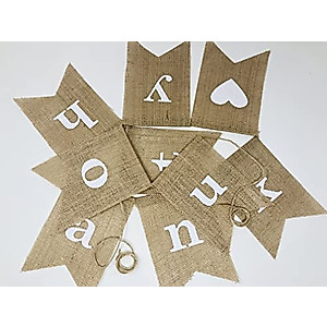 Shimmer Anna Shine Thank You Burlap Banner for Wedding Decorations Baby Shower Bridal Shower Baptism Birthday Party Supplies Photo Prop