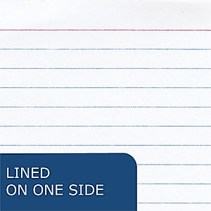 Roaring Spring Recycled Index Cards 4"x6", 100 Count, Smooth 100# White Recycled Index Paper, Ruled on Front, Blank on Back
