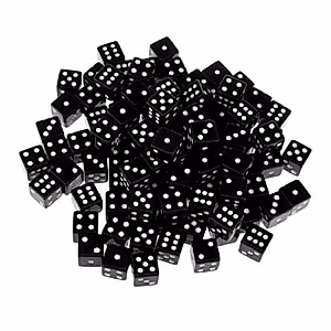 Tytroy 16MM 100 Count Black Dice Casino