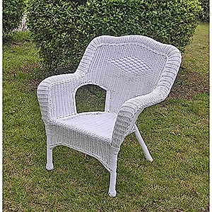 International Caravan Furniture Piece Camelback Resin Wicker Patio Chairs (Set of 2)