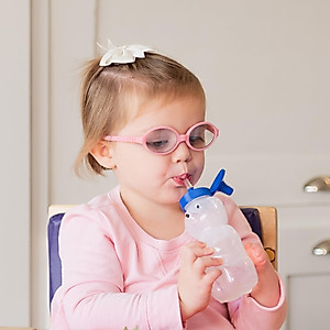 TalkTools Honey Bear Straw Cup for Babies - BPA-Free, Food-Grade Therapy Sippy Bottles for Speech and Feeding Training - Leak-Proof, Licensed Speech Pathologist (Single, 5, Ounce)