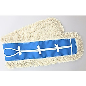 48" Industrial Strength Washable Cotton Dust Mop Refill Replacement Head for Home & Commercial Use for 48 Inch Frame Cleans Hardwood Laminate Concrete or Other Floor Systems