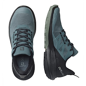 Salomon Women's OUTPULSE Hiking Shoes for Women, Stormy Weather/Black/Wrought Iron, 8