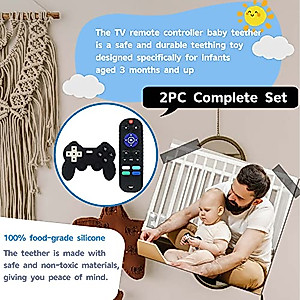 BIGSPINACH Teething Video Game Control Toy Teether Remote Control for Baby
