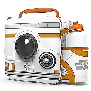 Starwars Kids Children 3D Lunch Box Bag With Sport Water Bottle (BB8)