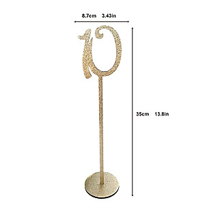 Eforcase Wooden Table Numbers, 1-10 Wood Number with Stand, Wedding Table Numbers with Holder Bases, Wedding Table Numbers Card Stands for Receptions, Banquets, Restaurants, Party Table Decoration