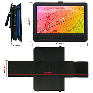 Portable DVD Player Headrest Mount Holder Car Headrest Mount Holder Strap Case for Swivel & Flip Style Portable DVD Player with 10 inch to 10.5 inch Screen (XCZB-10)