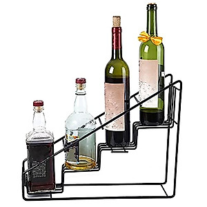Abledance YeBetter Bottle Wire Display Rack Monin Syrup Rack Coffee Storage Rack Multifunction Milk Tea Cup Rack Display, Black