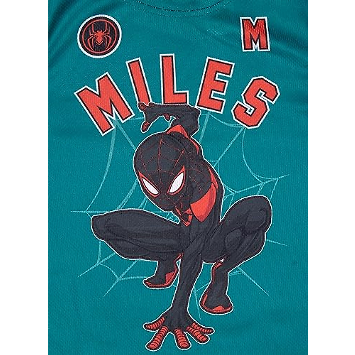 Marvel Superheroes Avengers and Spider-Man 2-Piece Set, Boys Long Sleeve Active Mesh T-Shirt & Pants 2-Pack Bundle Set (Size 14/16, Turquoise)