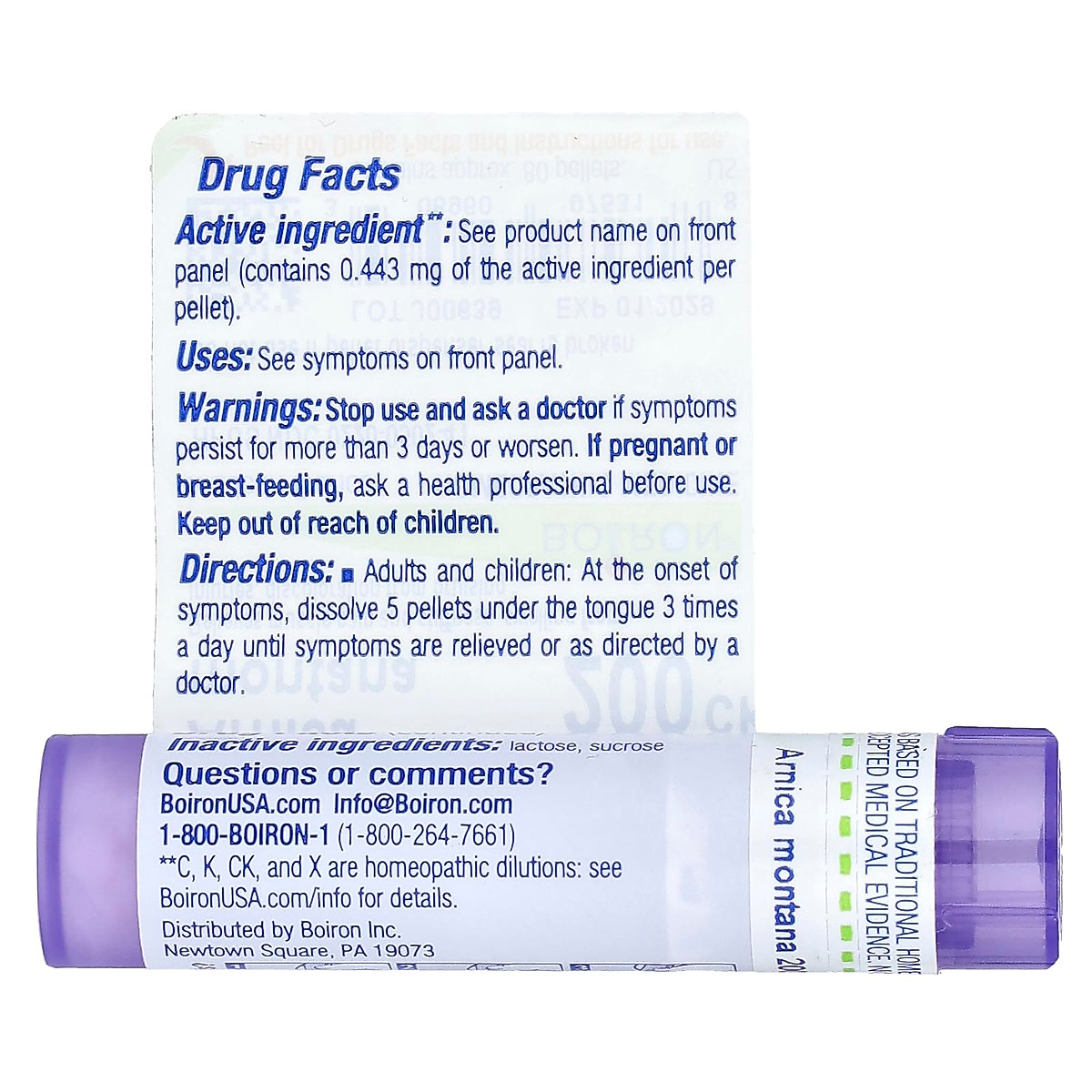 Boiron Arnica Montana 200Ck for Muscle Pain, Stiffness, Swelling from Injuries & Bruises - 80 Pellets