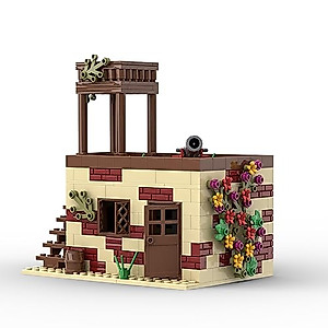 SAYN WW2 Military Scene Military Buildings - 404 pcs WW2 Military Base Battle Scene Building Block, Military Sets Compatible with Lego