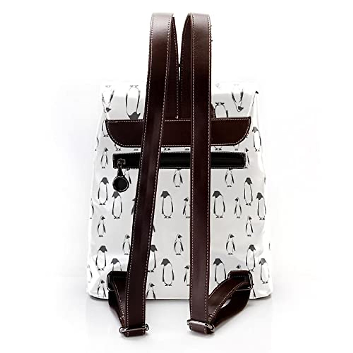 Cute Penguin-01 Women Backpack Purse PU Leather Anti-theft Casual Shoulder Bag Fashion Ladies Satchel Bags