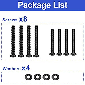 TV Stand Screws for Vizio TV Stand Legs Screws Kit, for Vizio 32” 40” 43” 50” TV Legs D50X-G9 V505-H9 M506X-H9 V505-H19 V505-G9 D43FX-F4 D32H-C1 D32HN-E4 D43N-E4 D40N-E3 Universal TV Mount Screws