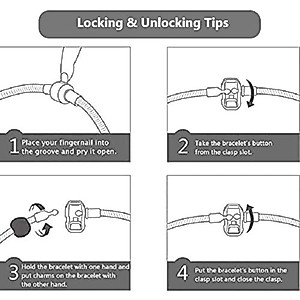 Verona Jewelers Snake Chain Charm Bracelet Crystal and Murano for Women- Womens Glass bracelets (silver)