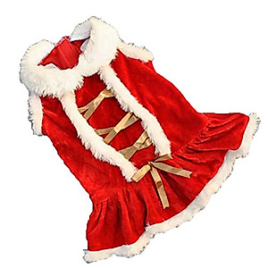 HonpraD Dog Clothes for Small Dogs Summer Apparel Clothing Doggy Design Costumes Santa Christmas Pet Small Female Dog Dress