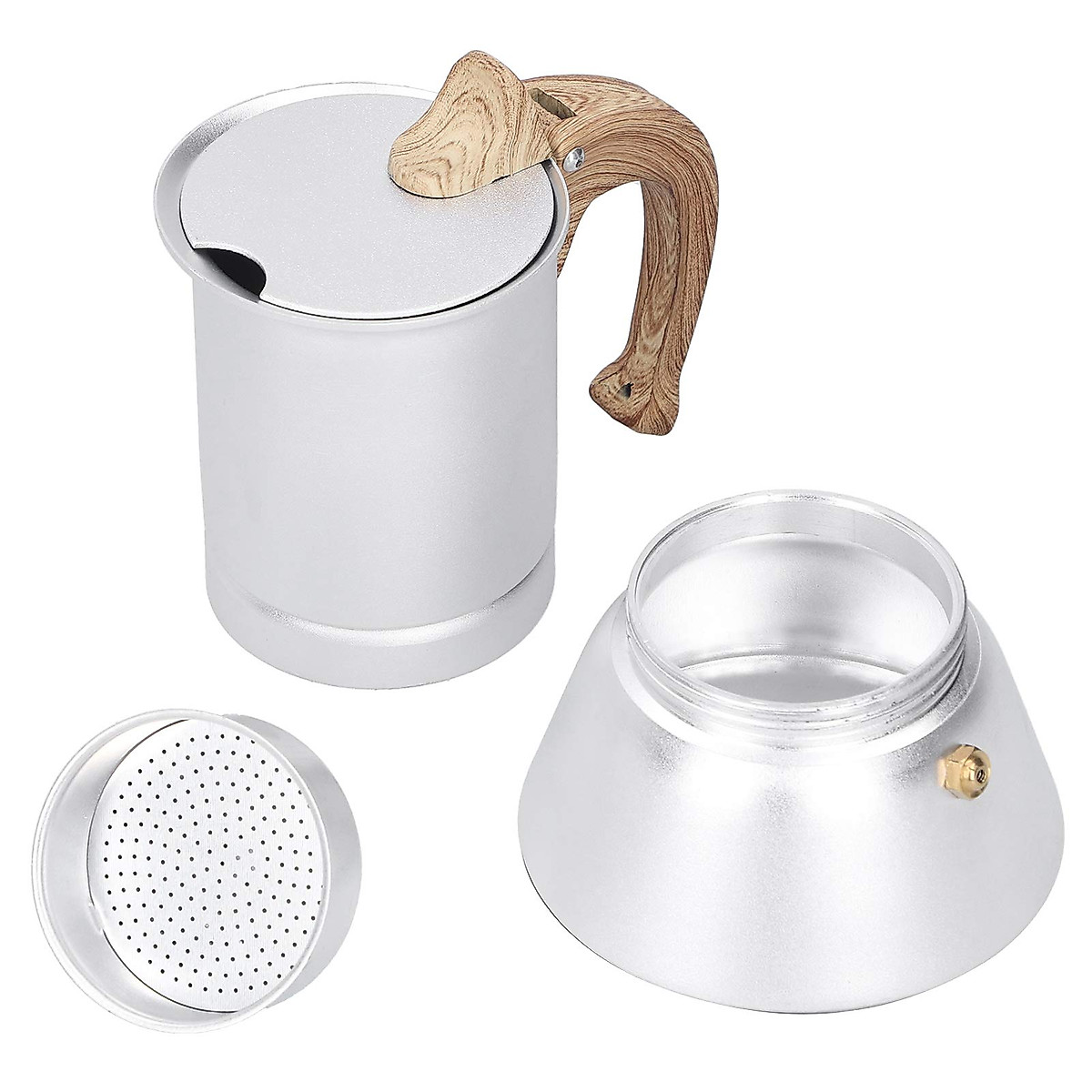 Stovetop Coffee Maker, 150ml Coffee Maker Moka Pot Stainless Steel Coffee Pot Induction Cooker Use Home Supplies