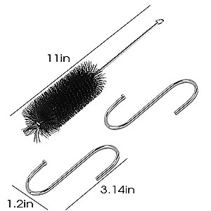 Prefdo Smoker Tube - 6” Stainless Steel Wood Pellet Tube Smokers for Cold or Hot Smoking , 5 Hours of Billowing Smoke, Work with Electric Gas Charcoal Grills or Smokers, Square