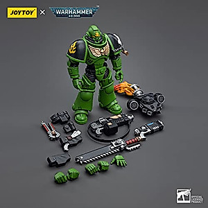 JOYTOY 1/18 Action Figures Warhammer 40K Mecha Model Salamanders Assault Intercessors Sergeant Tsek'gan