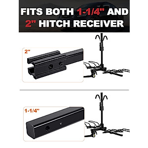 SIMETU&HS Bike Rack Carrier for Car Truck SUV，132 lbs Heavy Weight Capacity - Tray Style Smart Tilting Design (2-Bike Carrier)