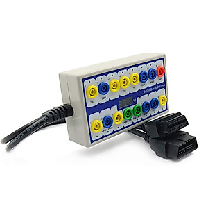 OBD 2 Breakout Box - OBD 2 Protocol Detector Tester Auto Car Tools Diagnostic Connector Breakout Box Detector Repair with Connection Cable