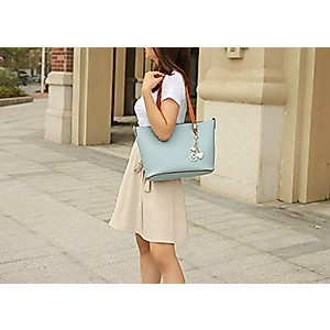 MKF 2-PC Set, Tote Handbag for Women, Satchel Pouch – PU Leather Purse – Crossbody Shoulder Bag Lady Pocketbook Red