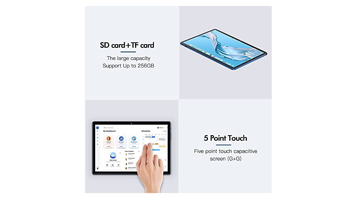 DUODUOGO 10.1'' Tablet - 2 in 1 Powerhouse