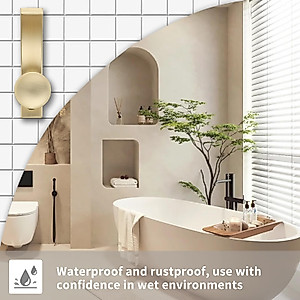 FILTA Stylish Bathroom Towel Hooks for Wall Mount,Coat Hooks Brushed Gold 2 Pack Robe & Towel Hooks for Hanging Towels,Coats,sponges,Clothes