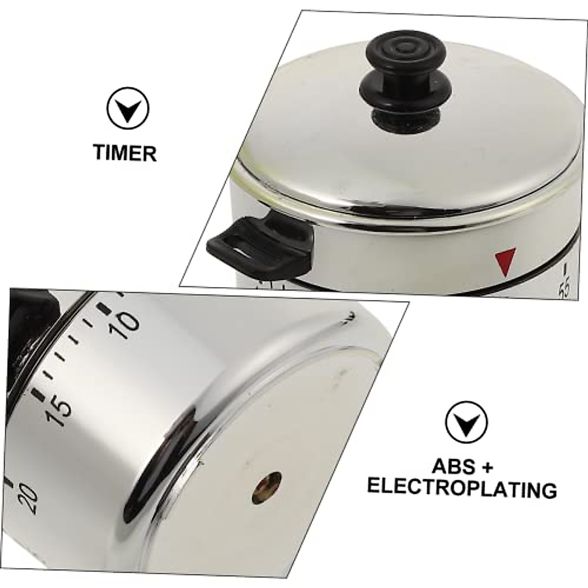 Yardwe 60 Timer Mechanical Rotating Alarm Sound Down Tools Game Kitchen Alarm Clock Cooking time Reminder Alarm counters Work Tools Alarm for Baking Plating Clockwork Portable to Rotate