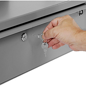 Global Industrial Shop Desk 34-1/2"W x 30" D x 38 to 42-1/2"H with Pigeonhole Compartments, Gray