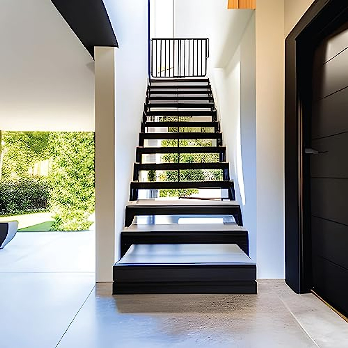 Cardinal Gates SS30 Stairway Special Baby Gate for Stairs - Adjustable Indoor Dog Gate - Aluminum Safety Gate for Kids & Pets - Can be Installed at Angles - 27 to 42.5 Inches Wide - Black