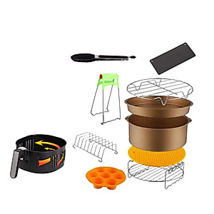 INOOMP 1 Set 7 Grilling Accessories Gold Cooking Grate for Grill Air Fryer Grill Accessories Barbecue Accessories Hiking Accessories Barbecue Tool 12 Piece Set Travel Outdoor