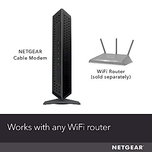 NETGEAR Cable Modem CM600 - Compatible with All Cable Providers Including Xfinity by Comcast, Spectrum, Cox | for Cable Plans Up to 400 Mbps | DOCSIS 3.0 (Renewed)