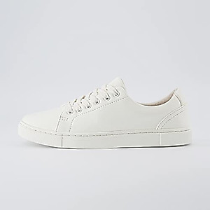 CUSHIONAIRE Women's Hashtag lace up Sneaker +Comfort Foam, Wide Widths Available, White 8.5 W