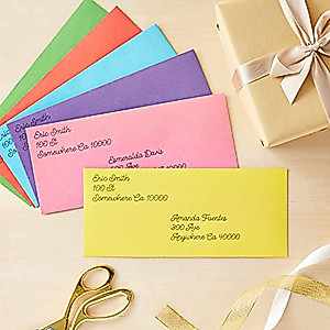 120-Pack Colorful #10 Business Envelopes for Invitations & More