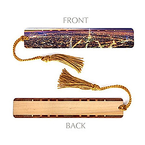 Paris France Skyline - Color Wooden Bookmark with Tassel - Made in USA - Also Available Personalized