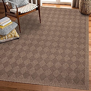Adiva Rugs Jute Sisal Area Rug in Natural Look for Indoor Outdoor Use, Comfortable, Strong, Durable, Patio, Porch, Hallway (Mocca, 2’ X 3’)