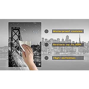 Martin B-26 Marauder Bomber Wall Decor WWII Military Aircraft Wall Art Picture Canvas Print Poster Painting Framed Home Living Room Bedroom Decoration 5 Pieces Ready to Hang(60''Wx32''H)