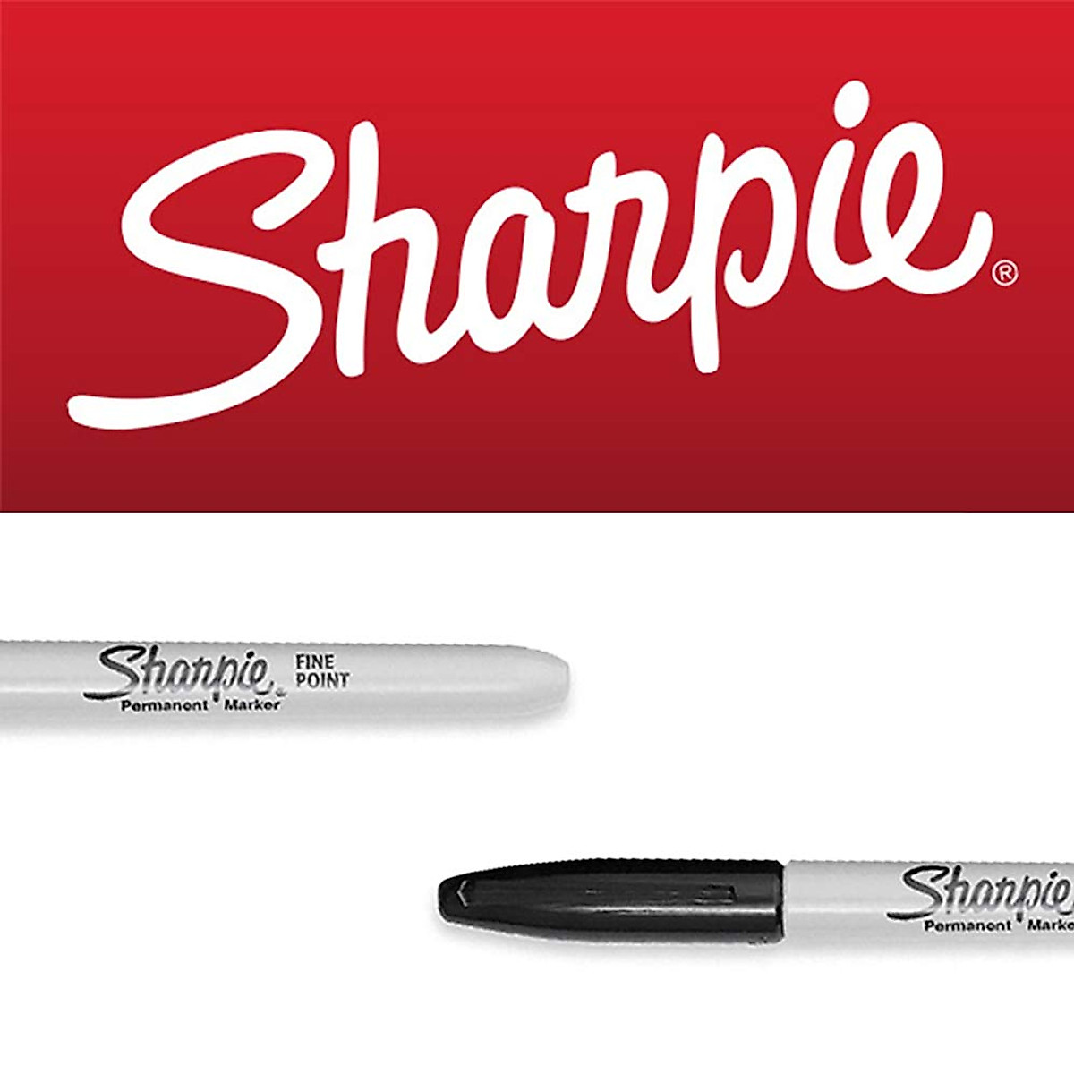 Permanent Marker Fine Point,Fine Point Black with Sharpie Permanent Marker Quick Drying/Waterproof - 36 Count (1 Pack)