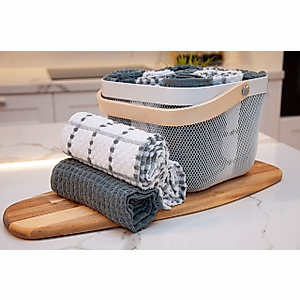 Pikanty - Kitchen Towels - 12 Pack - 100% Soft Cotton - 15x25 Inches - Great for Washing Dishes Dish Rags, Everyday Cooking and Baking