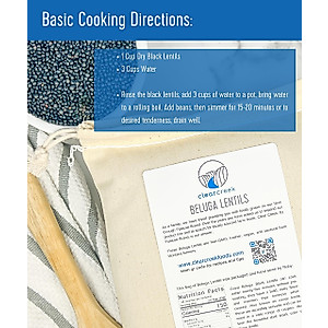 Lentils | Black Beluga | 4 lb Bag | Non-GMO | Kosher | Vegan | Non-Irradiated