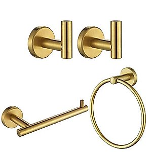 JQK Towel Hook TP Holder Towel Ring 3 Pack, TH100&TPH100&TR130-BG