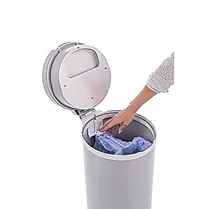 Bubula Premium Steel Diaper Waste Pail with Step Open, Gray